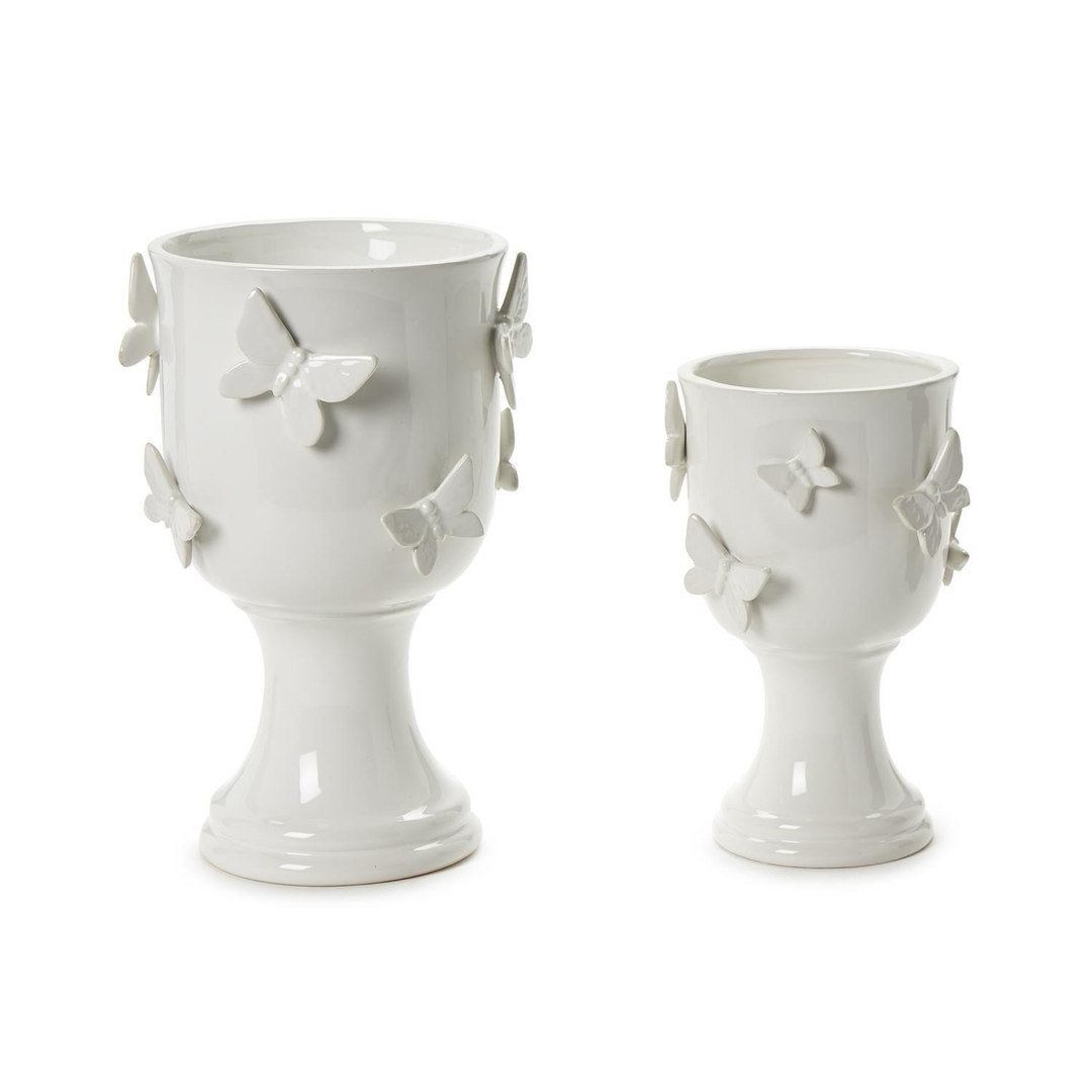 Butterfly Pedestal Cachepot with Sculpted Butterflies – Maripoza Boutique